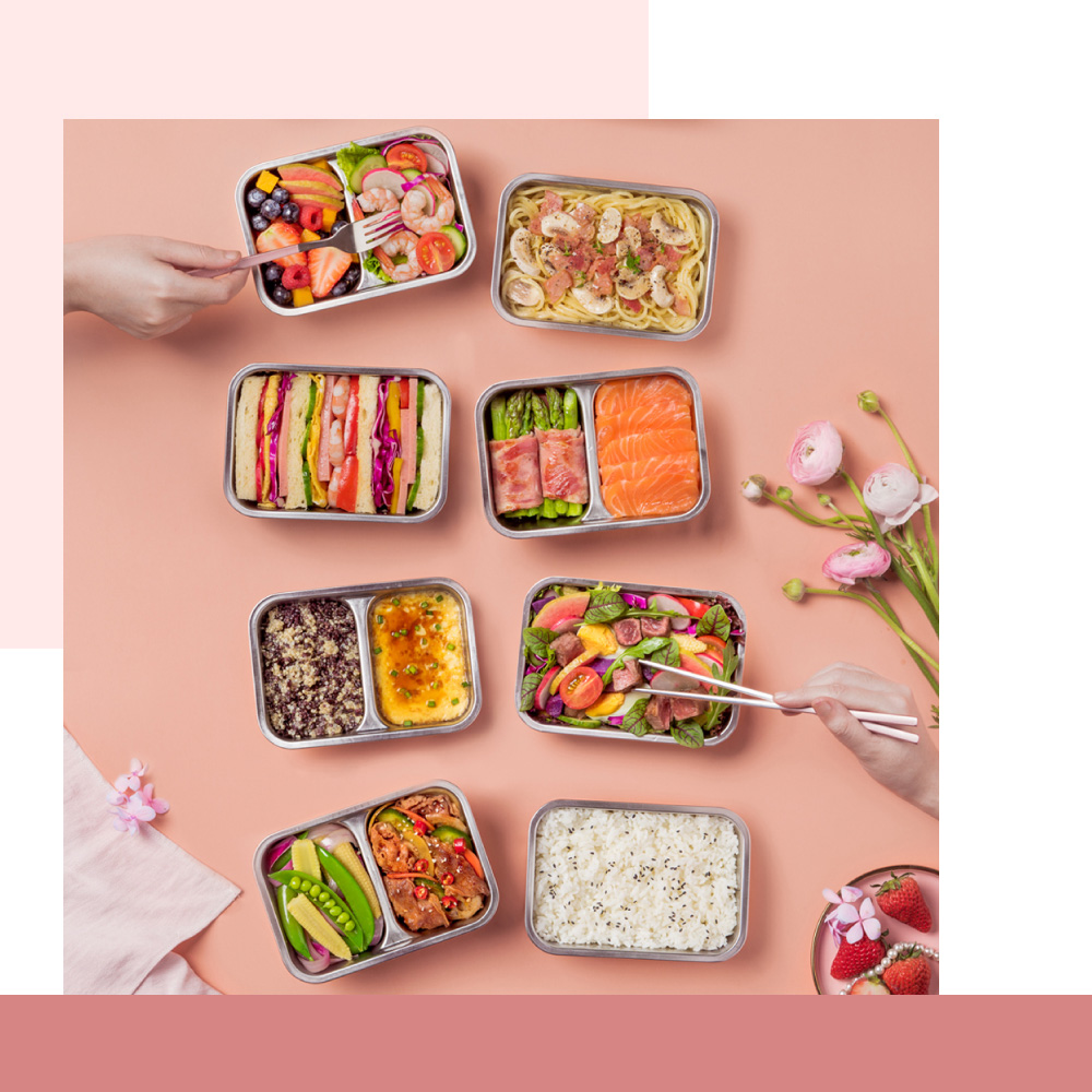 JWAY｜MIYA 小主廚雙層不鏽鋼蒸煮即食鍋 MY-RC02－櫻花粉 | 有.設計 uDesign