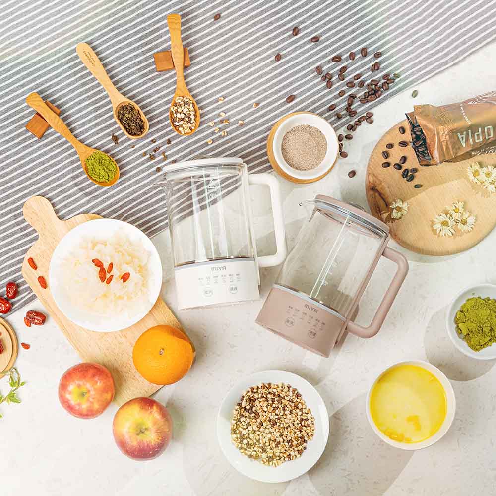 JWAY｜MIYA 溫控美顏玻璃養生壺/快煮壺 MY-KT222-藕粉色 | 有.設計 uDesign