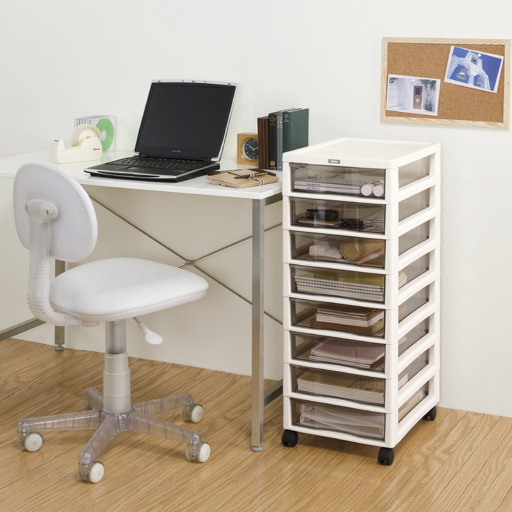 日本JEJ ASTAGE｜Aplos文件小物收納櫃 B4深型8層(附輪) | 有.設計 uDesign